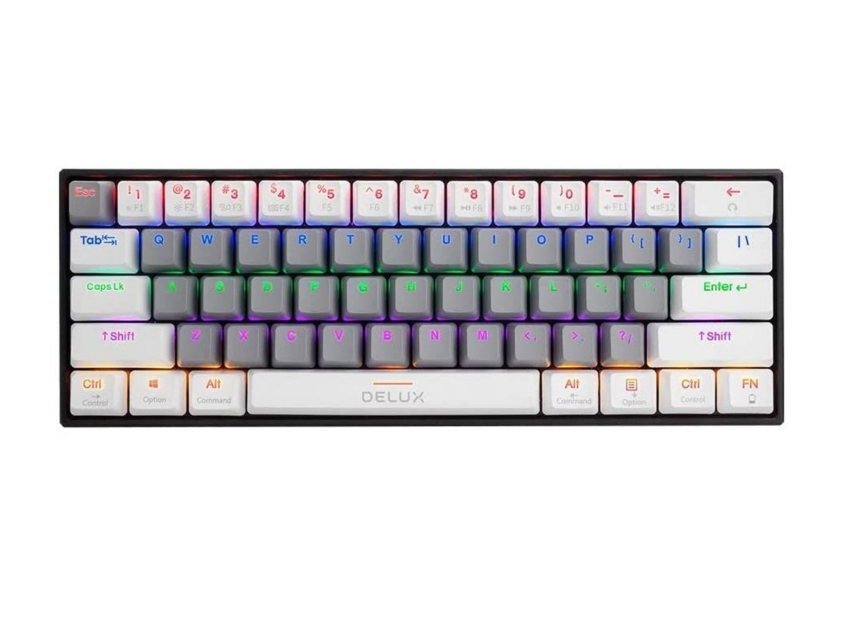 Delux KM33 RGB dual mode BT 5.0 3 channel wireless mechanical keyboard ...