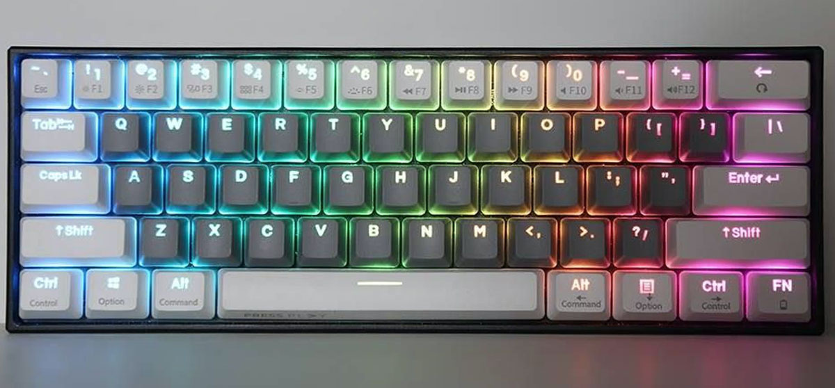 Delux KM33 RGB dual mode BT 5.0 3 channel wireless mechanical keyboard ...