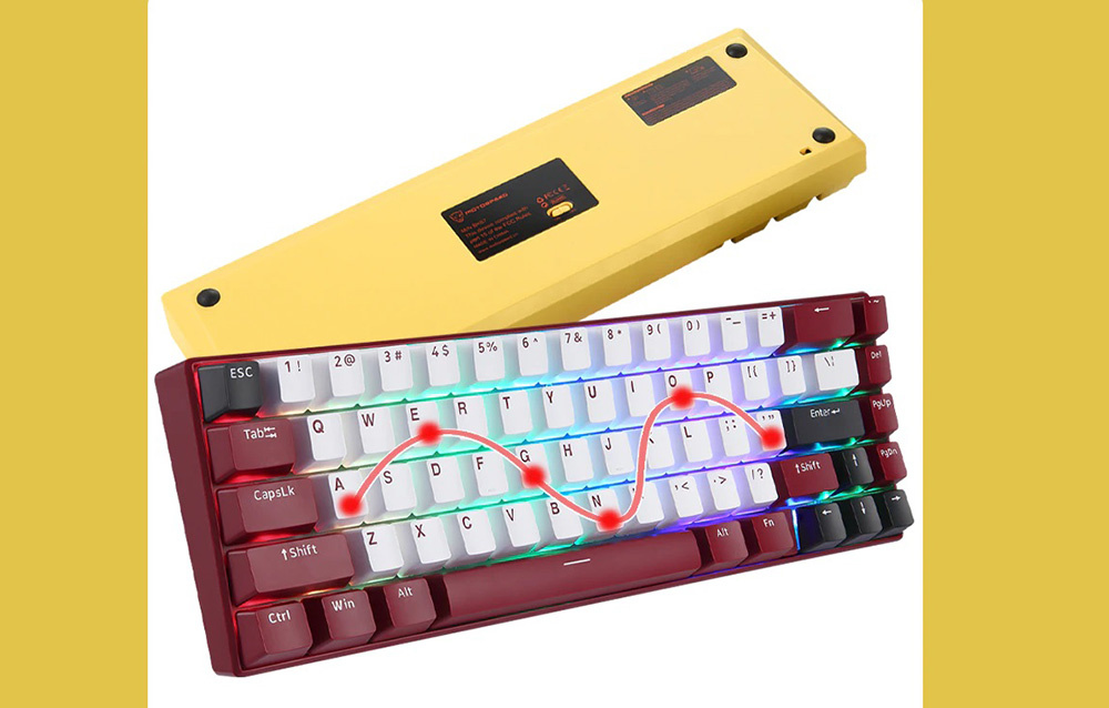 Motospeed BK67 Bluetooth mechanical keyboard (yellow) - 4KOM | GSM ...