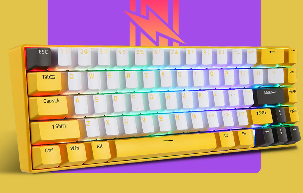 Motospeed BK67 Bluetooth mechanical keyboard (yellow) - 4KOM | GSM ...