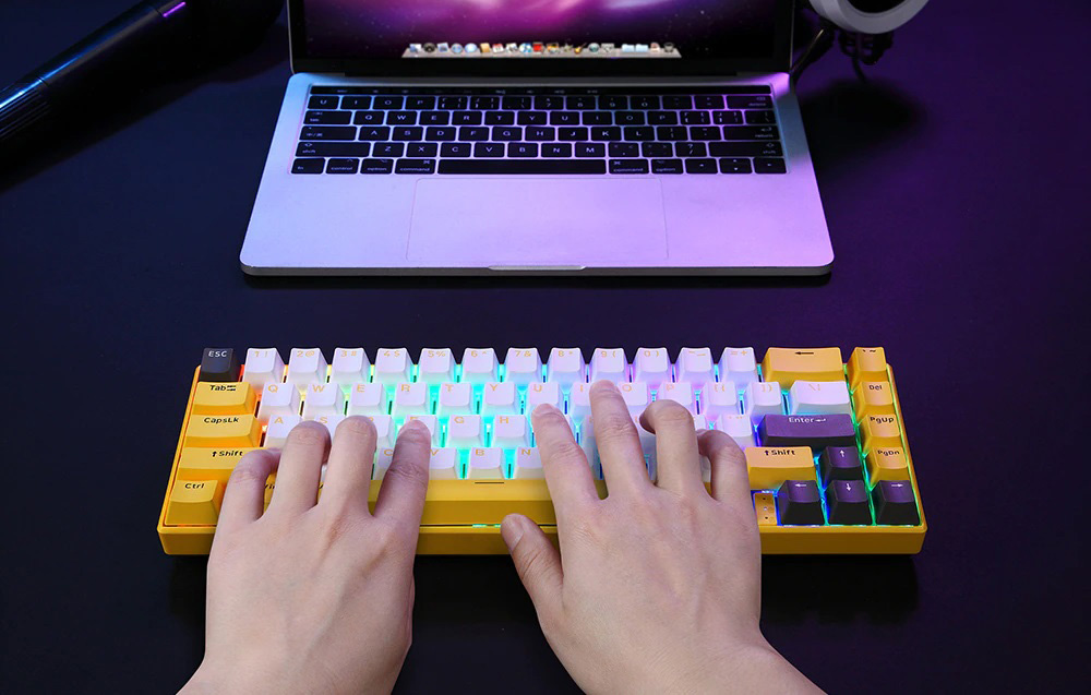 Motospeed BK67 Bluetooth mechanical keyboard (yellow) - 4KOM | GSM ...