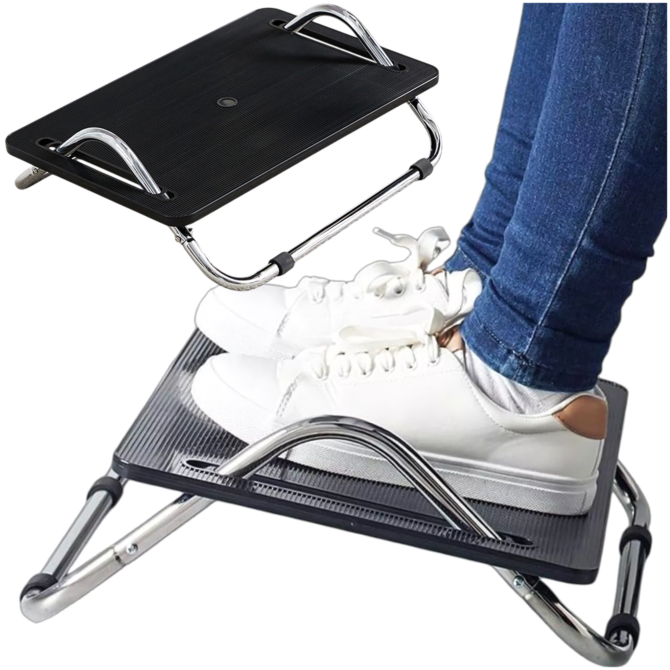 Podnóżek biurkowy biurowy podstawa pod stopy nogi regulowany solidny ...