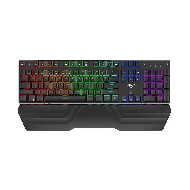 Klawiatura gamingowa mechaniczna Havit KB856L RGB z podkładką pod ...